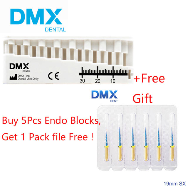 DMXDENT Dental Endo Block Measure Mini Ruler Endodontic Files Holder ...
