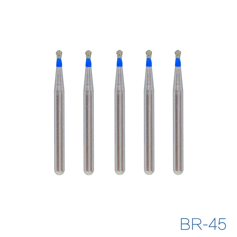 DMXDENT Diamond BR-45 Burs BR Ball Round Dental FG 1.6mm Bur For High ...