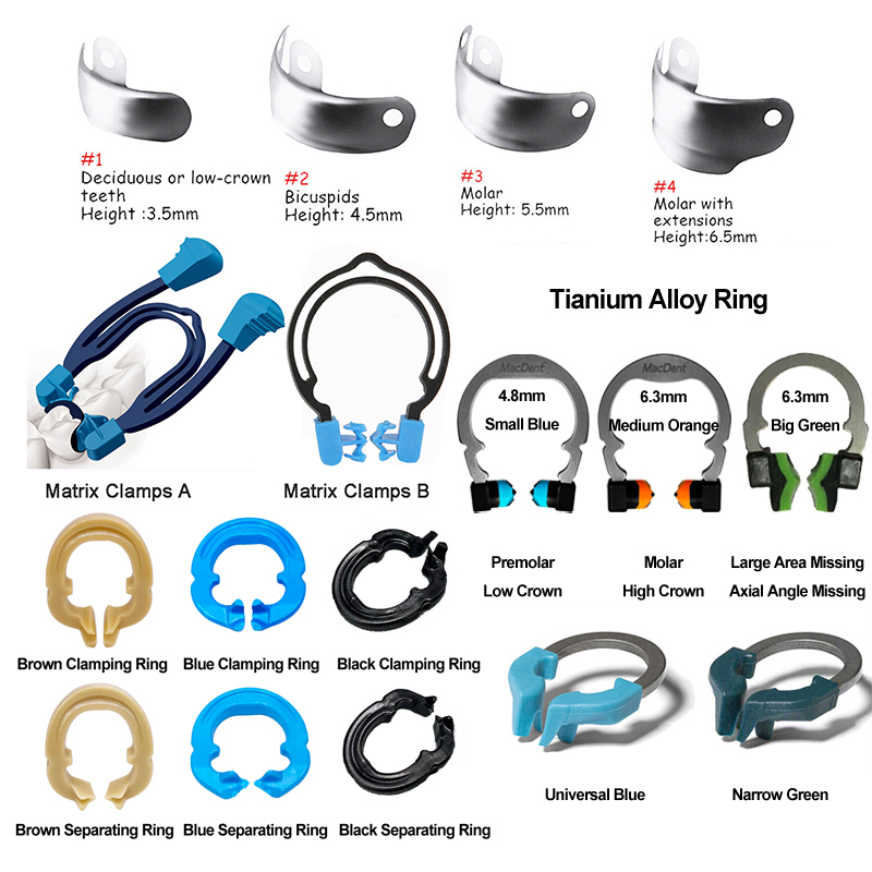 Dental Matrix Bands Ring Sectional Matrice Clamp Fit Garrison Palodent ...