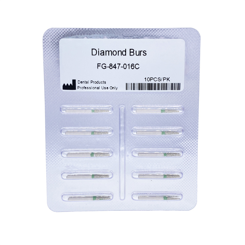 Dental Diamond Burs FG 847/016C Coarse Grit Round End Taper For High ...
