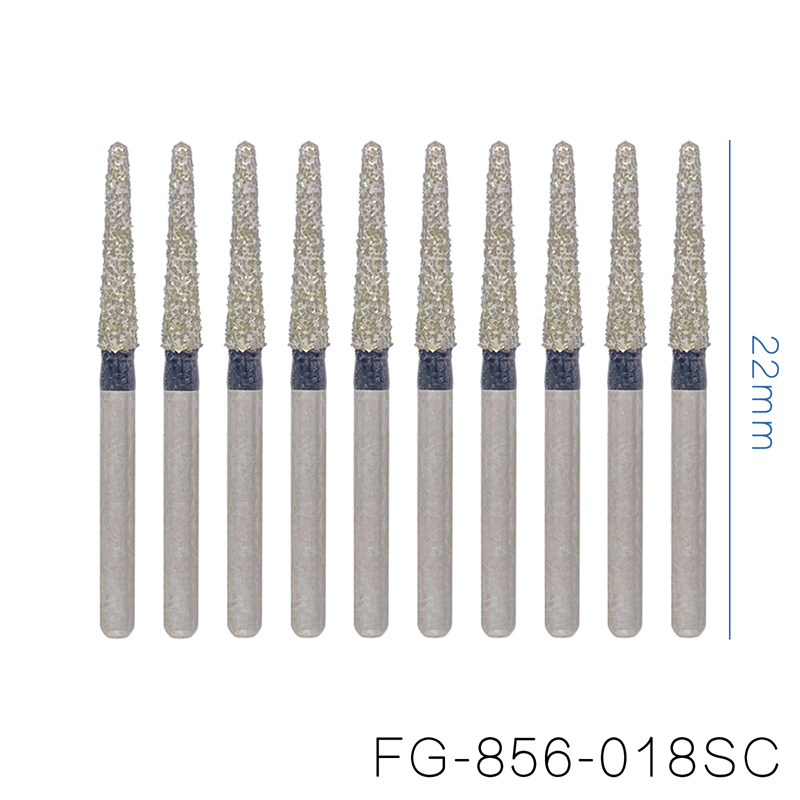 Dental Diamond Burs High Speed FG Round End Taper 856/018SC Super ...