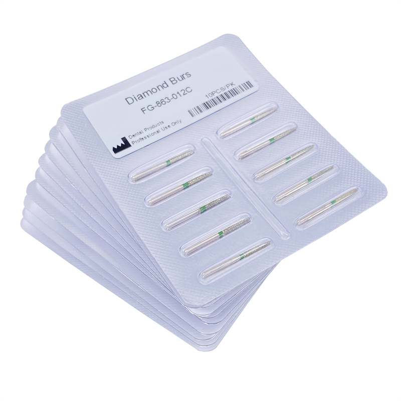 Dental Diamond Burs FG Flame 863/012C Coarse Grit For High Speed Handpiece