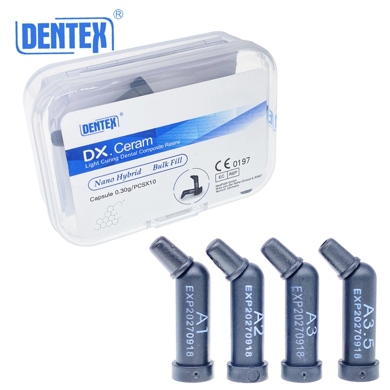 Dental Dentex DX.Ceram Light Curing Composite Resin Refill Unidose Capsule Kit