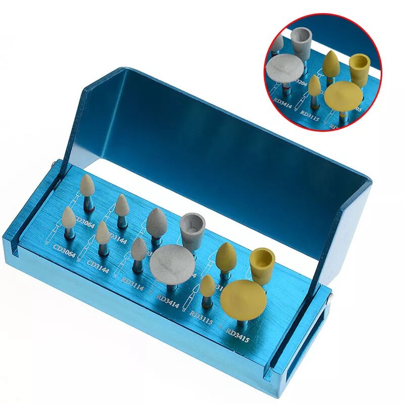 Dental Composite Porcelain Zirconia Polishing Kit RA3112 for Low Speed ...