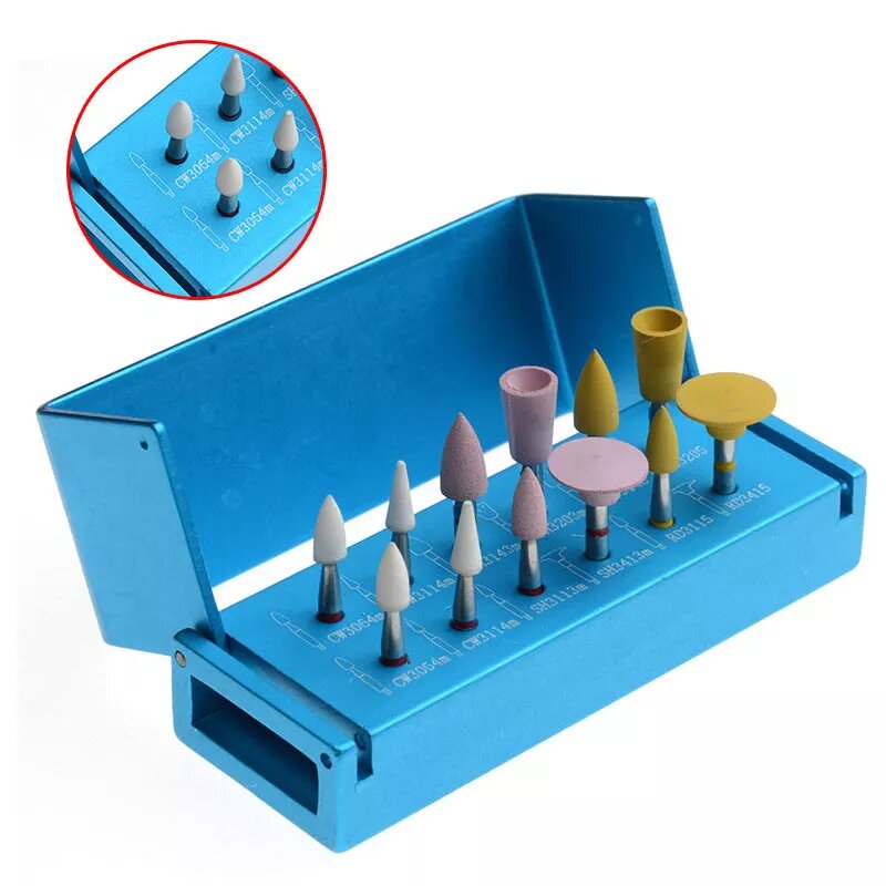 Dental Lab Porcelain Polishing Soft Silicone/Diamond Grit Polisher Kit ...