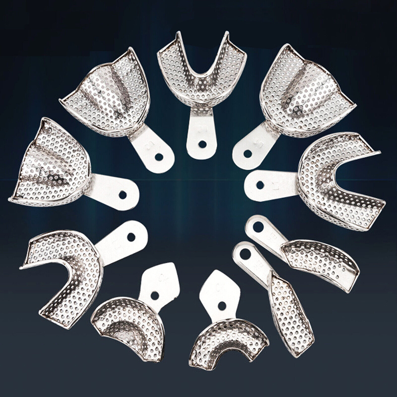 Dental Autoclavable Metal Impression Trays Stainless Steel Upper ...