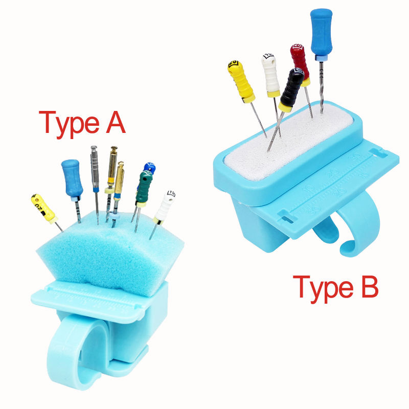 Dental Endodontic Finger Ring File Holder Ruler Foam Sponge Type A / Type B