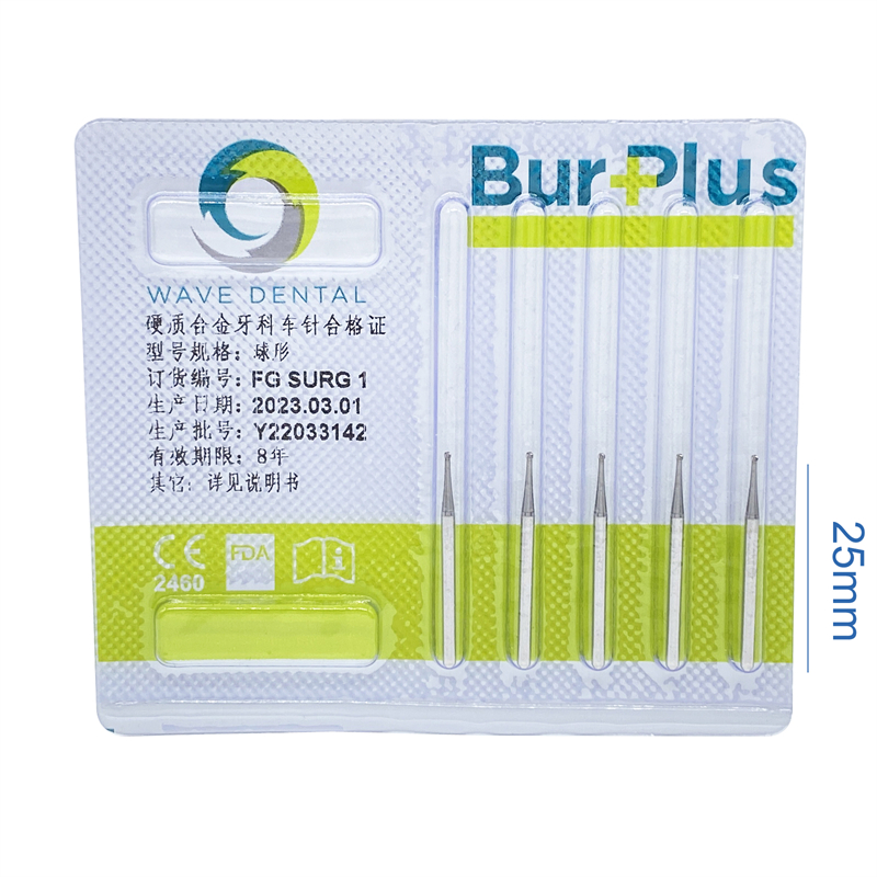 Wave Dental Surgical Bur Round Long 25mm Carbide Bur Friction Grip FG ...