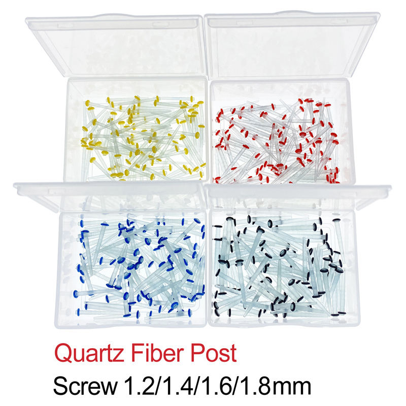 100 Pcs Dental Endo Quartz Fiber Post Screw Restorative 1.2 1.4 1.6 1.8mm