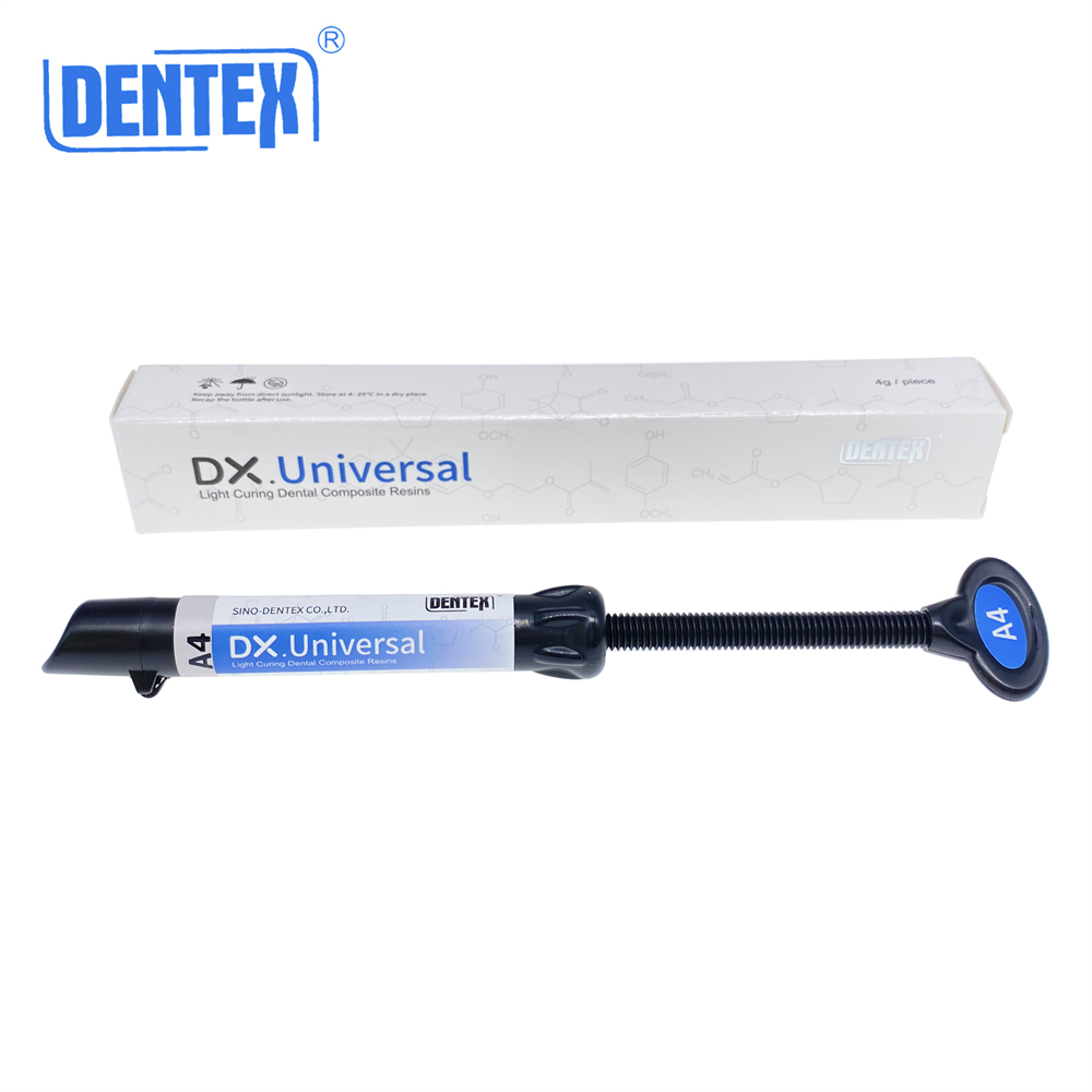 Dentex DX.Universal Dental Light Cure Composite Resin A4 Shade 4g/Syringe