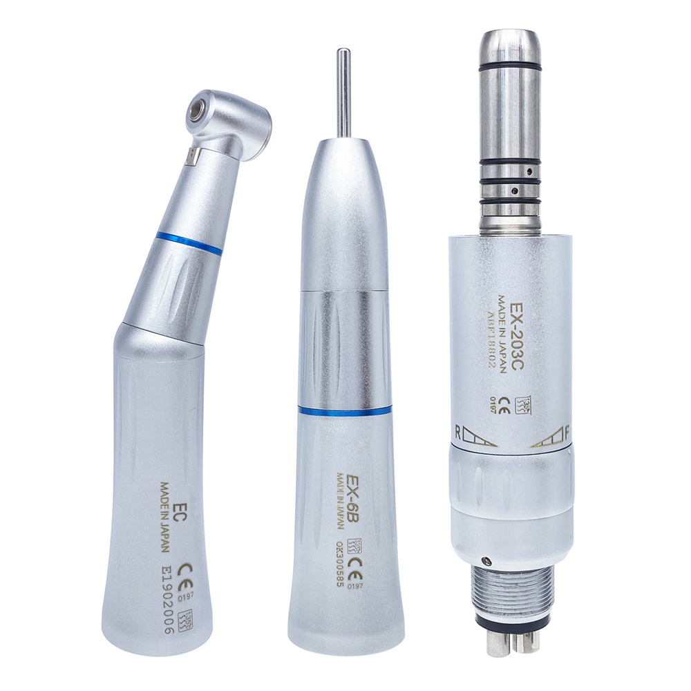 Dental Slow Speed Contra Angle Air Motor Straight Handpiece 4 Hole NSK ...