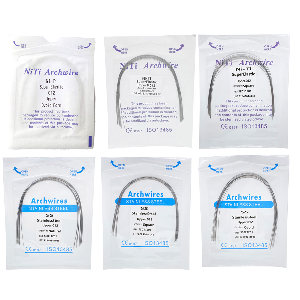 10Pcs Dental Orthodontic Round Arch Wire SST/Niti Ovoid/Square/Natural Form
