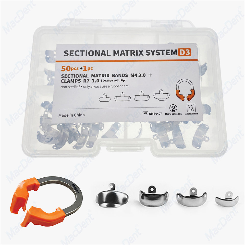 Dental Matrix Band Sectional Contoured Matrix System D3 Metal Matrices ...
