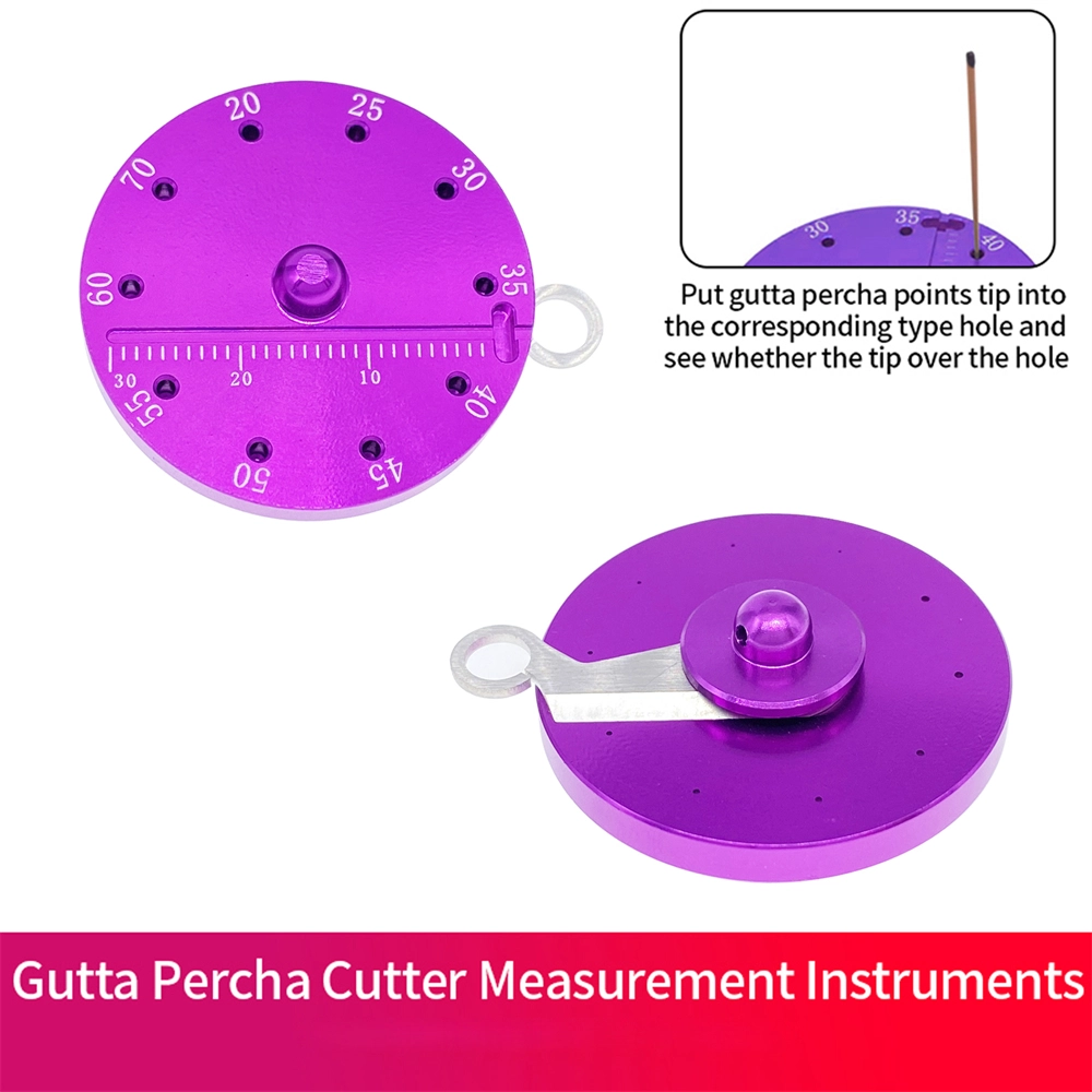 Dental Endodontic Gutta Percha Points Gauge Cutter with Measure Scale Ruler