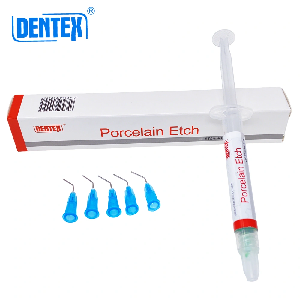Dentex Dental Porcelain Etch Gel 9.5% Hydrofluoric Acid Etchant Syringe ...