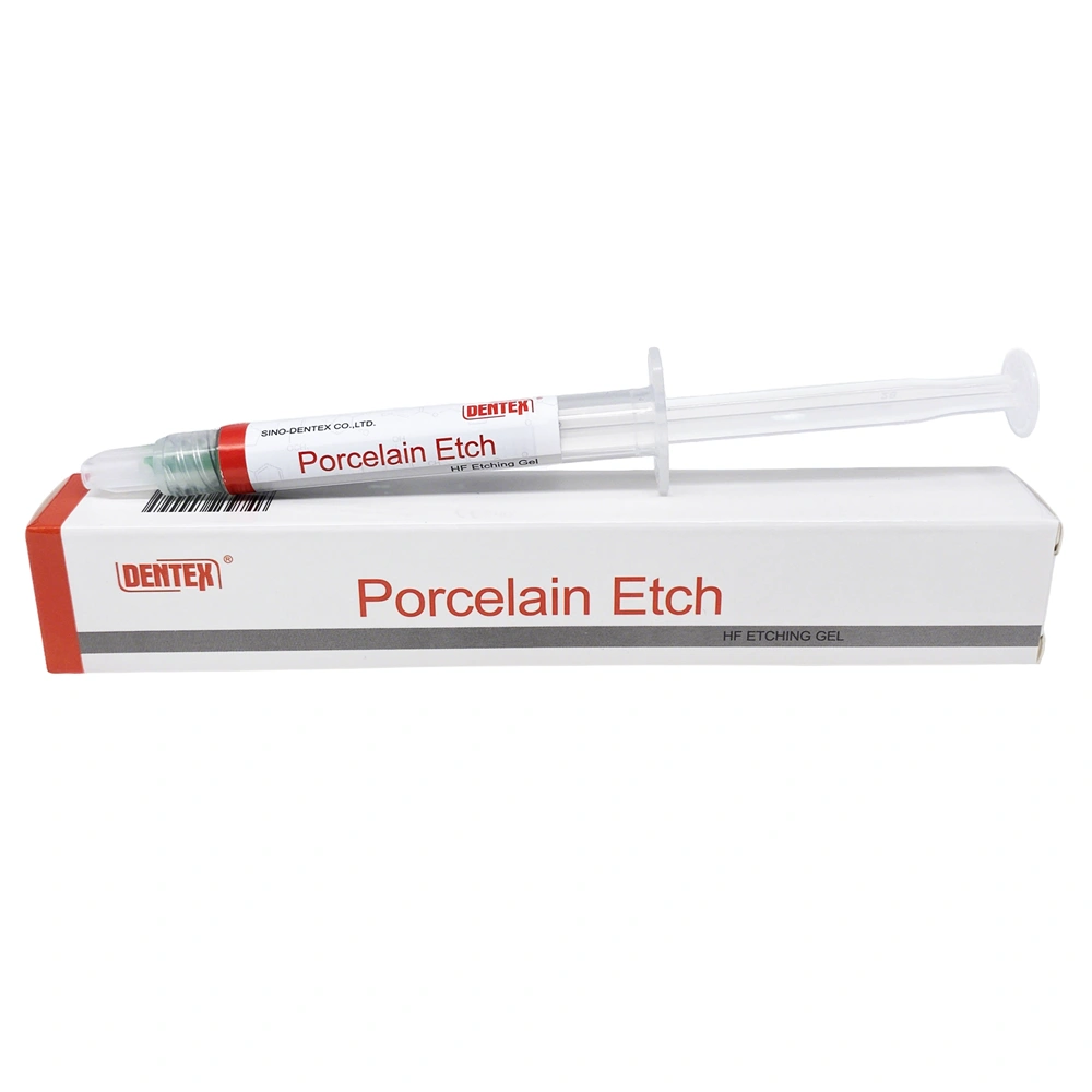 Dentex Dental Porcelain Etch Gel 9.5% Hydrofluoric Acid Etchant Syringe ...