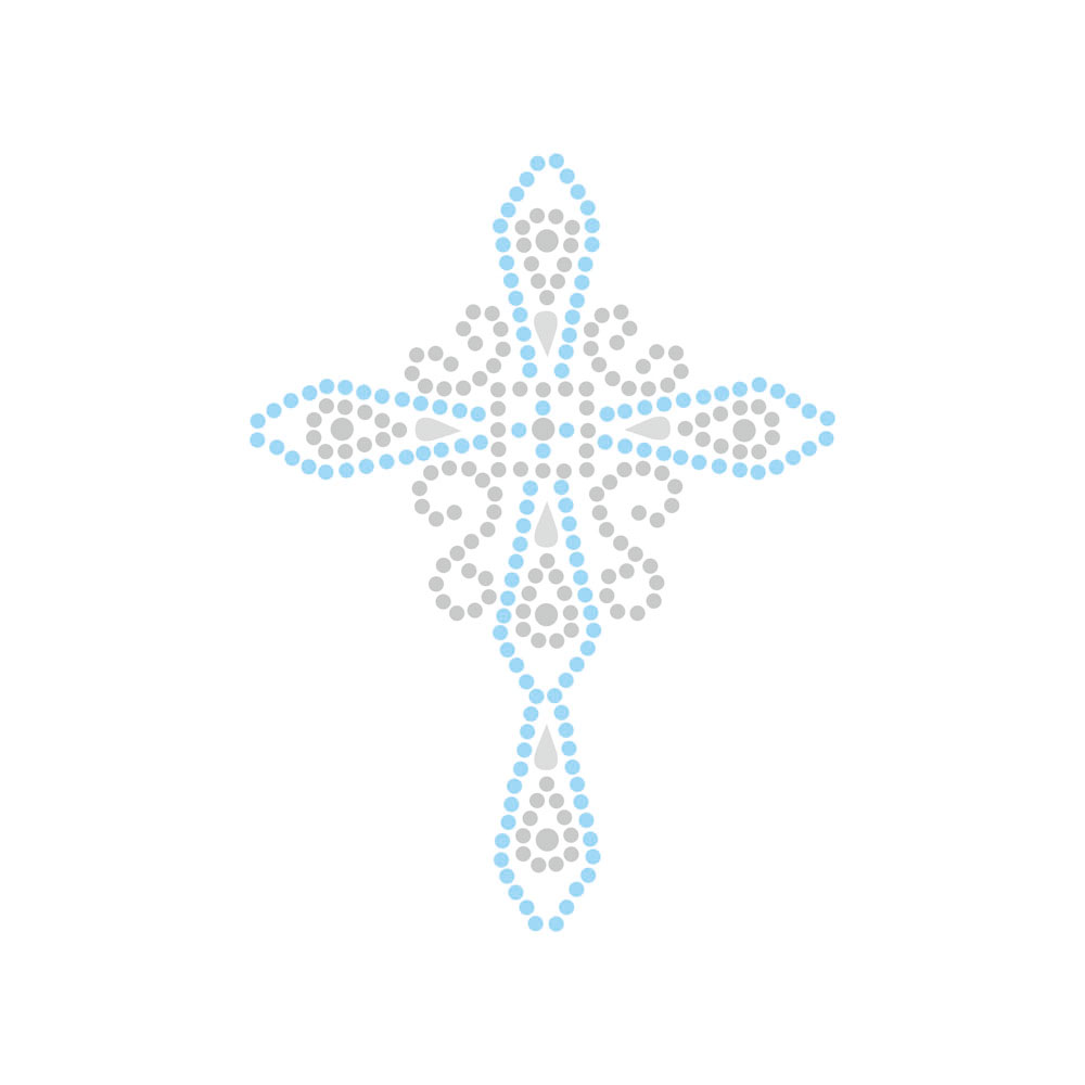 Cross rhinestone heat transfer design uniflying,RHINESTONE SERIES ...