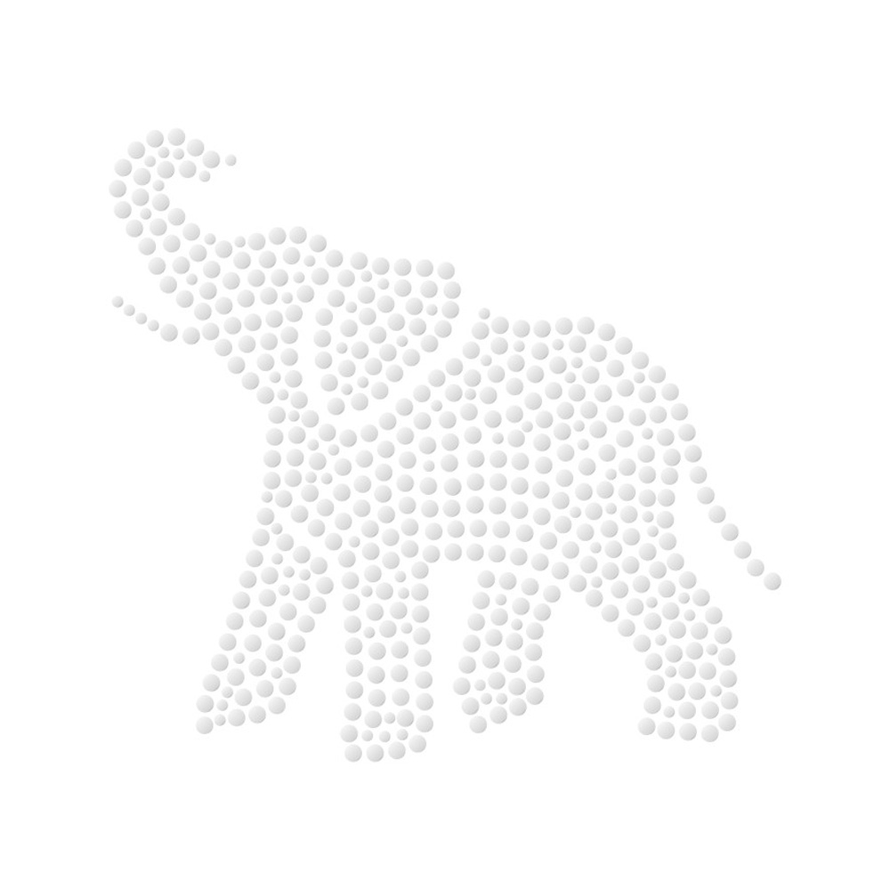 Wholesale custom rhinestone transfer elephant design,RHINESTONE HEAT ...