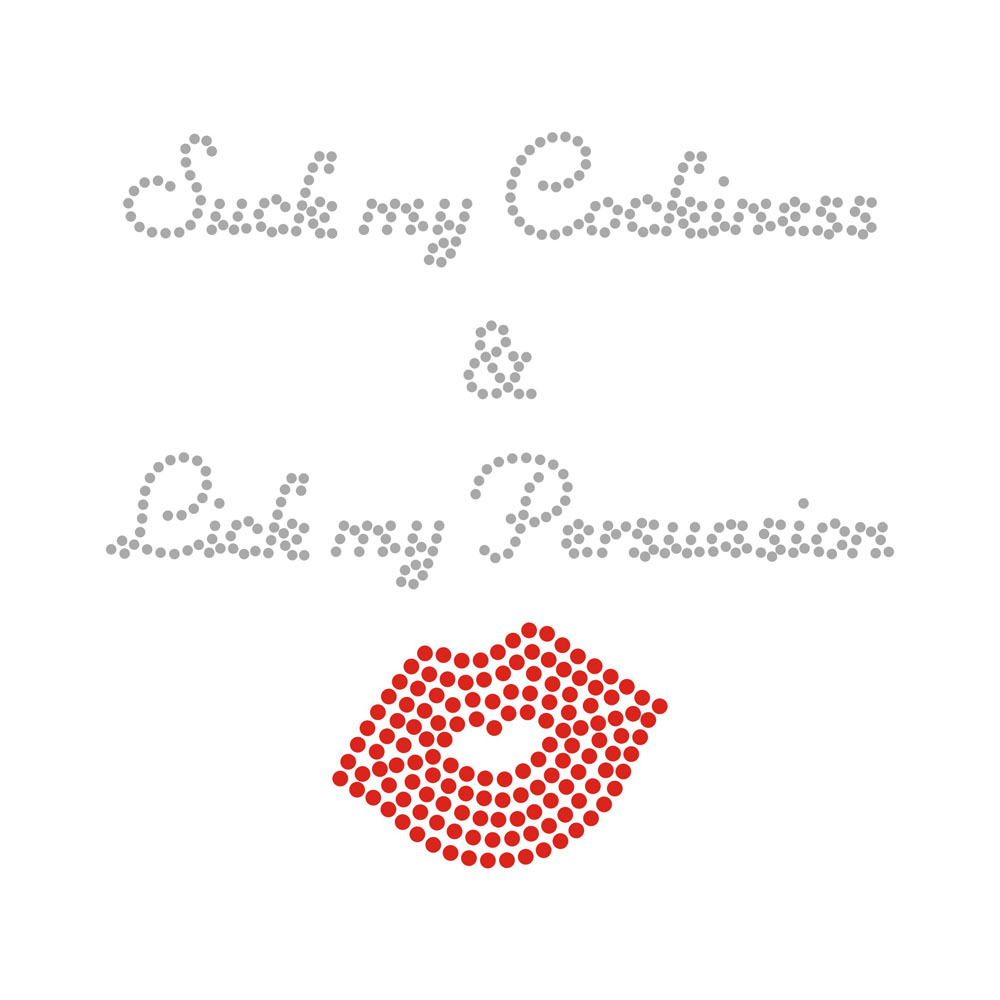 Cheer Cute Lips Letter Heart Designs,Rhinestone Transfer