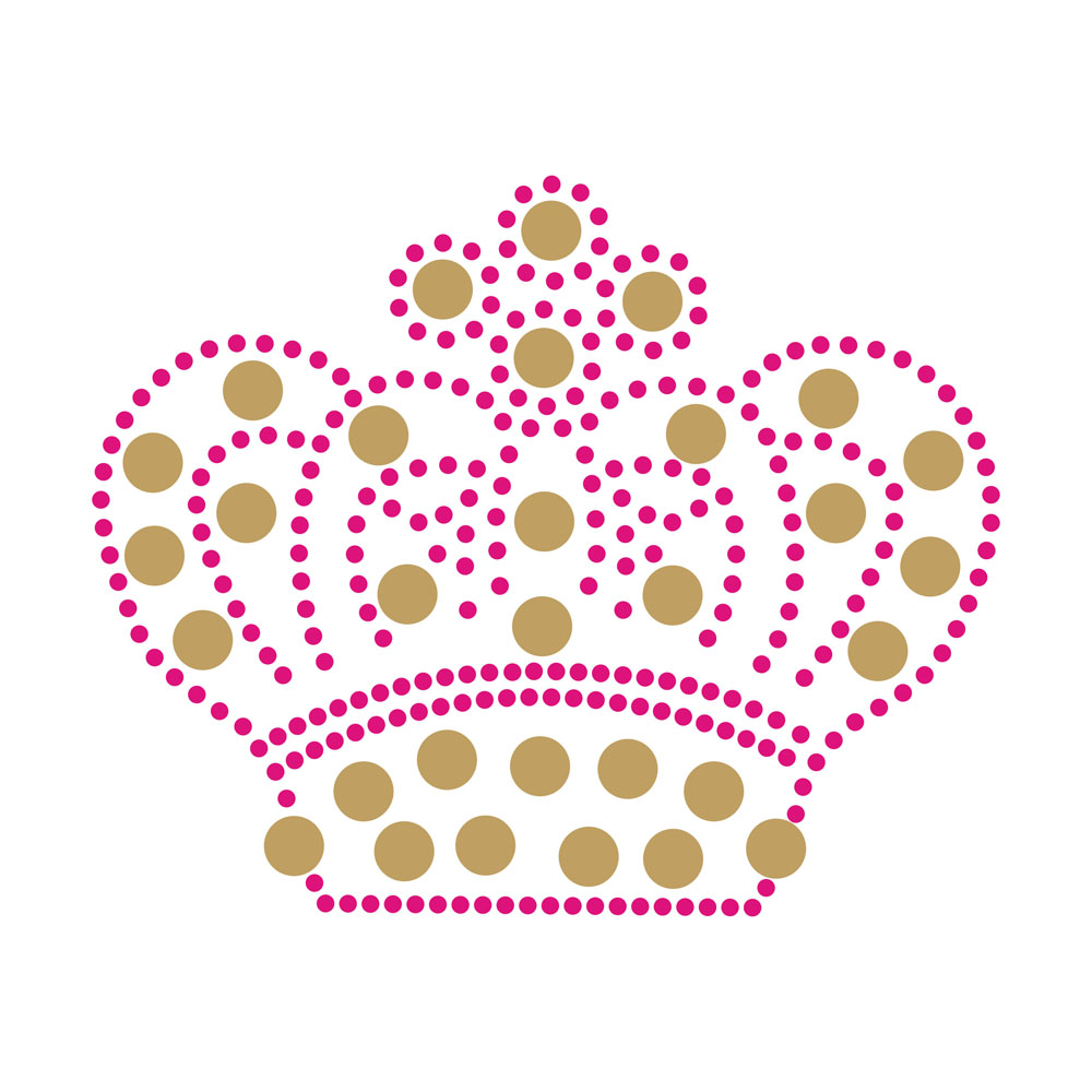 Crown Design Patterns Rhinestone Crystal Bling Transfer,Rhinestone Transfer
