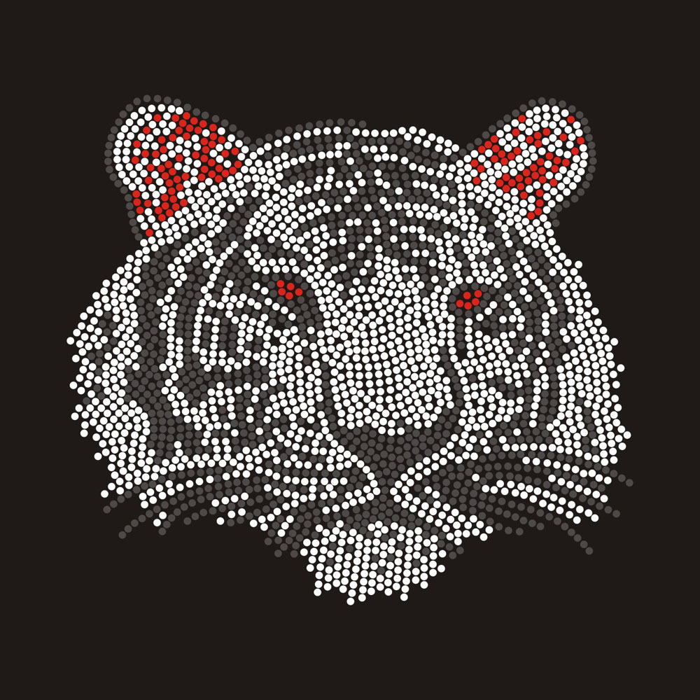 Custom Tiger Face Bling Rhinestone,animal