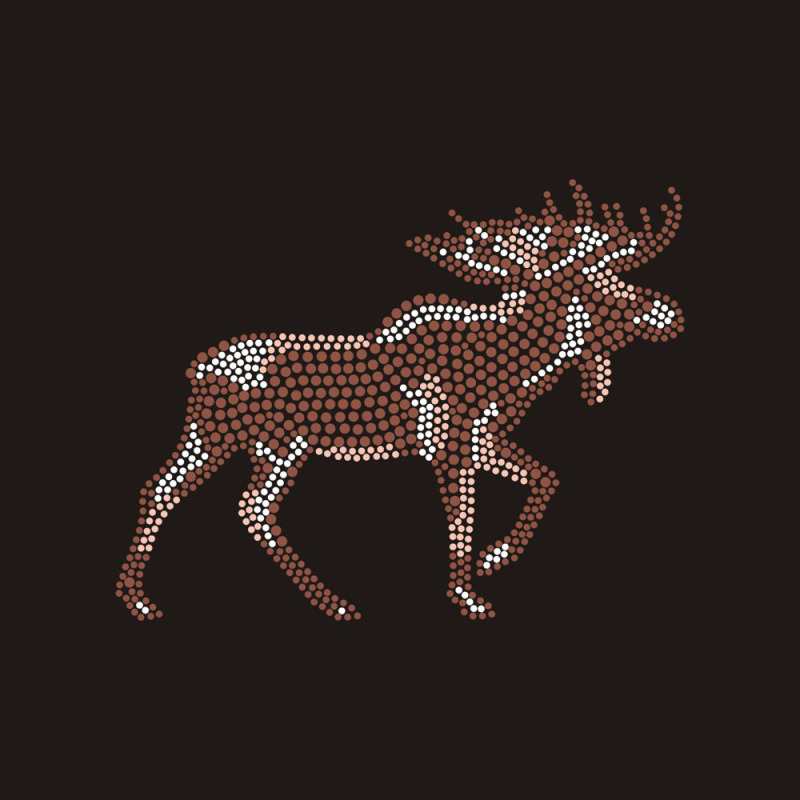 Custom moose rhinestone,animal
