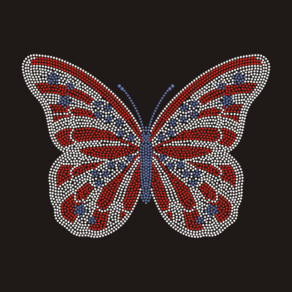 Custom Stripe Butterfly Bling Rhinestone,butterfly