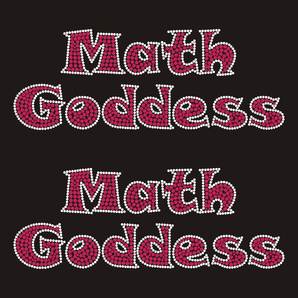 Math Goddess Letter Motifs Rhinestone Transfer,letter