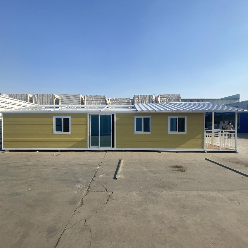 40FT expandable container house with triangulated roof,Expandable ...