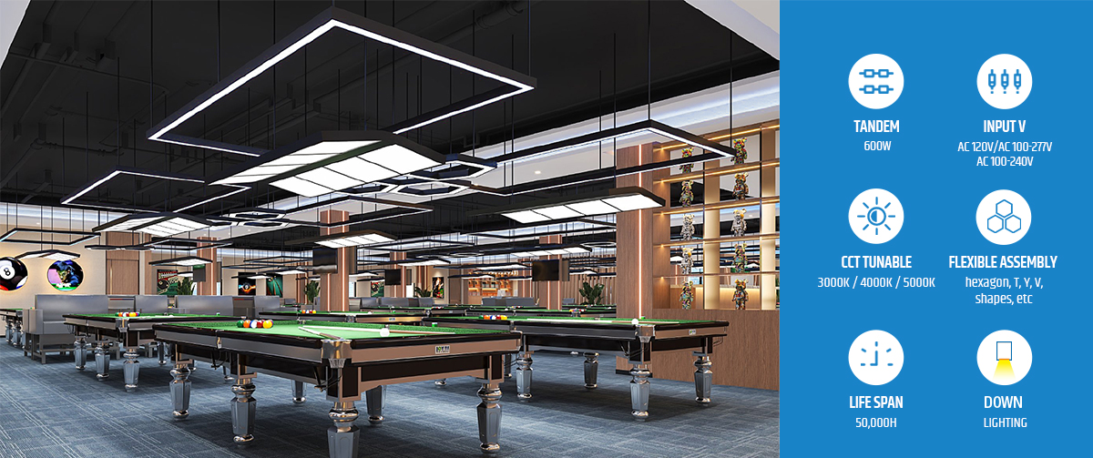 LONYUNG - Suspended Square Frosted LED for Retail Use