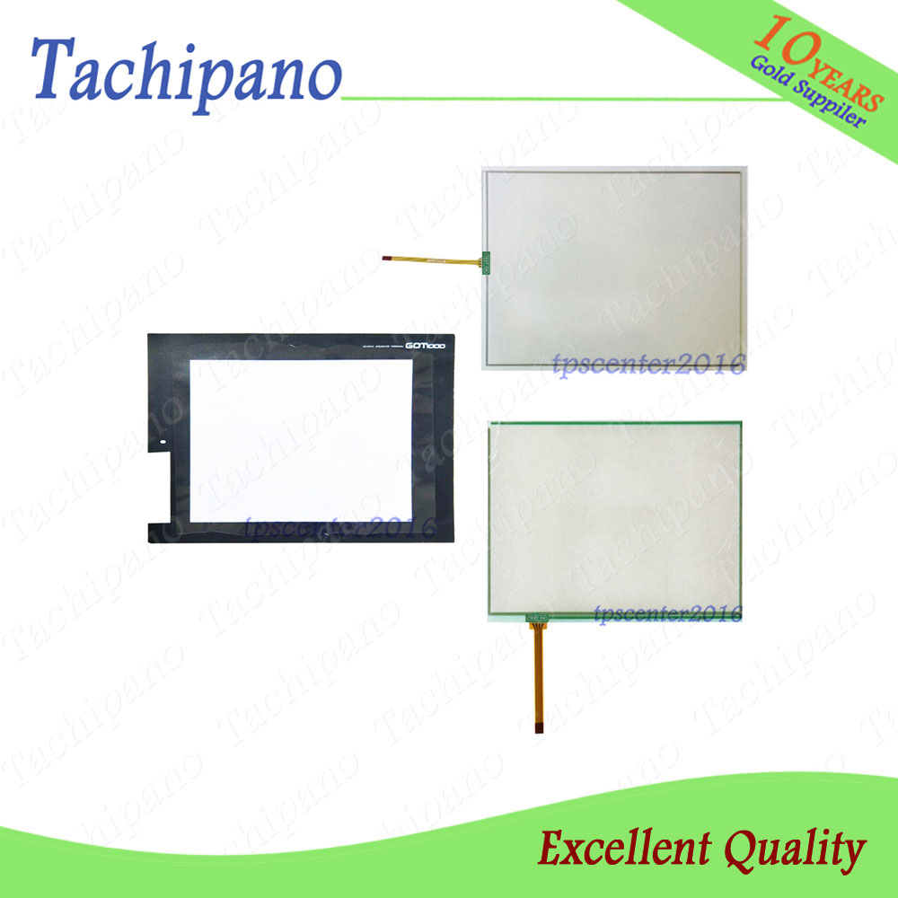 Touch screen panel glass for Mitsubishi GT1665M-VTBD GT1665MVTBD with Protective film overlay