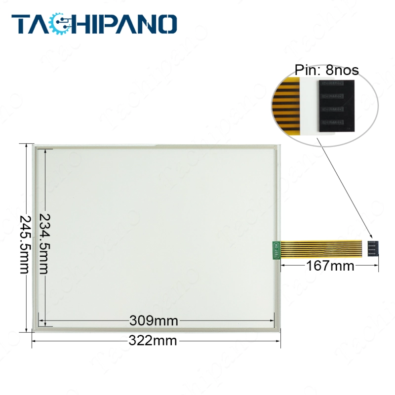TPI#1293-003 Front Plastic Case, Touch Screen, Protective film for ...