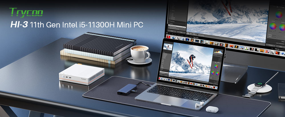 Trycoo HI-3 Mini Desktop Computers, 16GB RAM 512GB M.2 SSD Mini PC