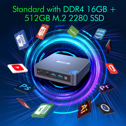 Trycoo WI-6 Mini PC, Intel 12th Gen N100 Mini Computer