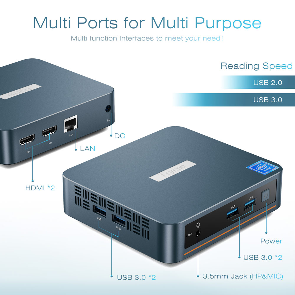 Trycoo WI-4 Mini PC with Intel N5105(2.9GHz) Processor