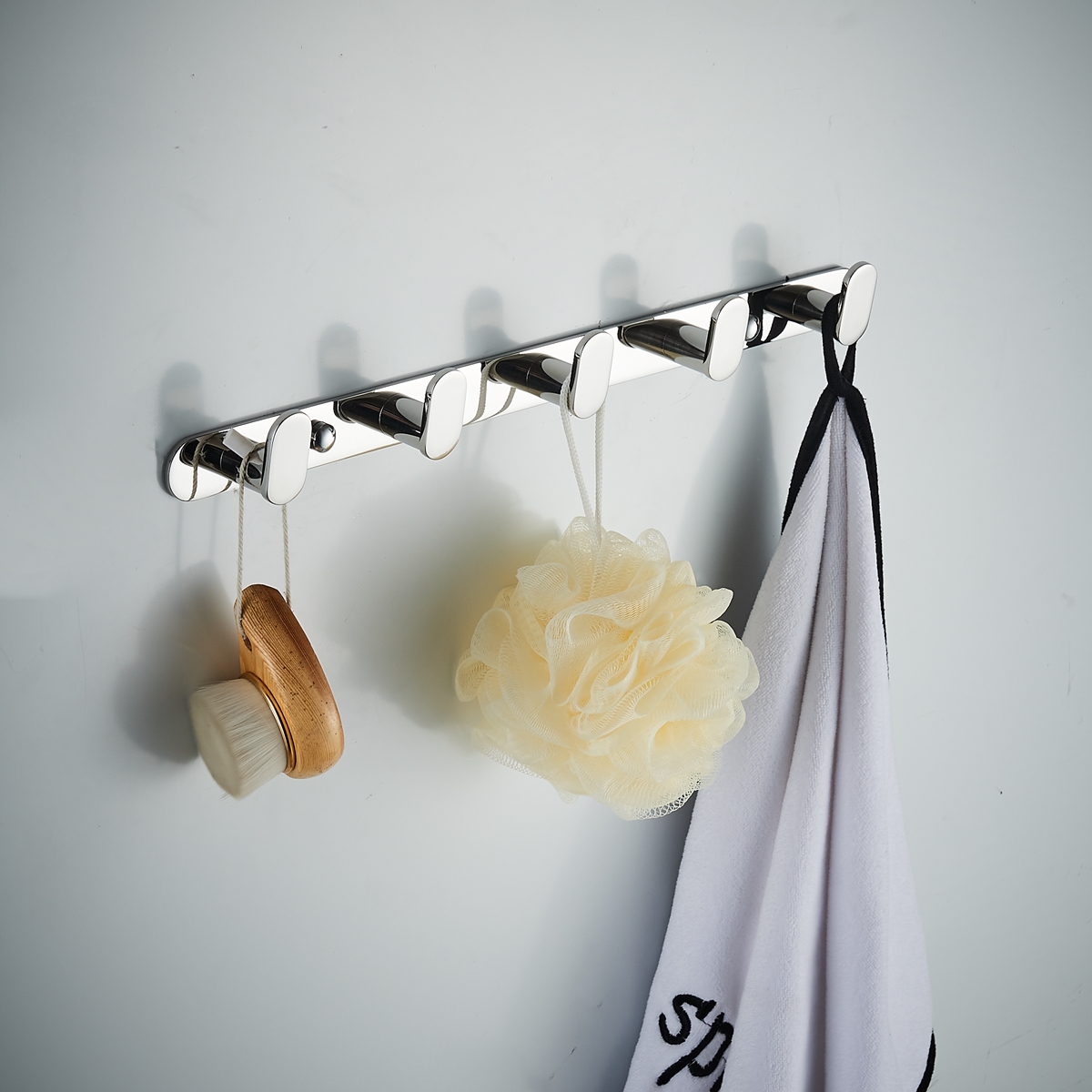 3-6 Basic Hooks Wall Mount Chrome Bathroom Towel Robe Hook,Bathroom ...