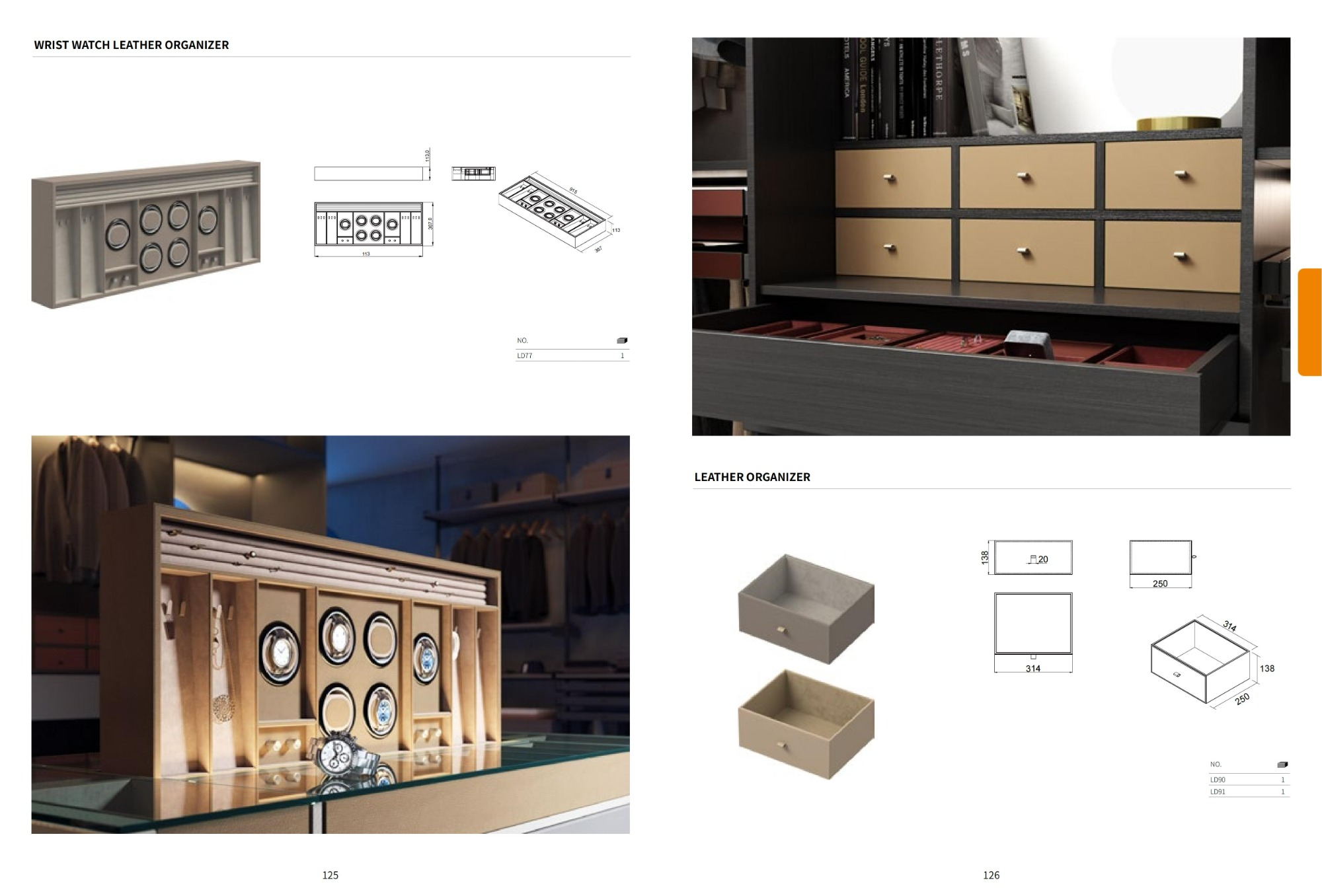 Multi-Function Wardrobe Leather Classification Box Drawer Sorting Box ...