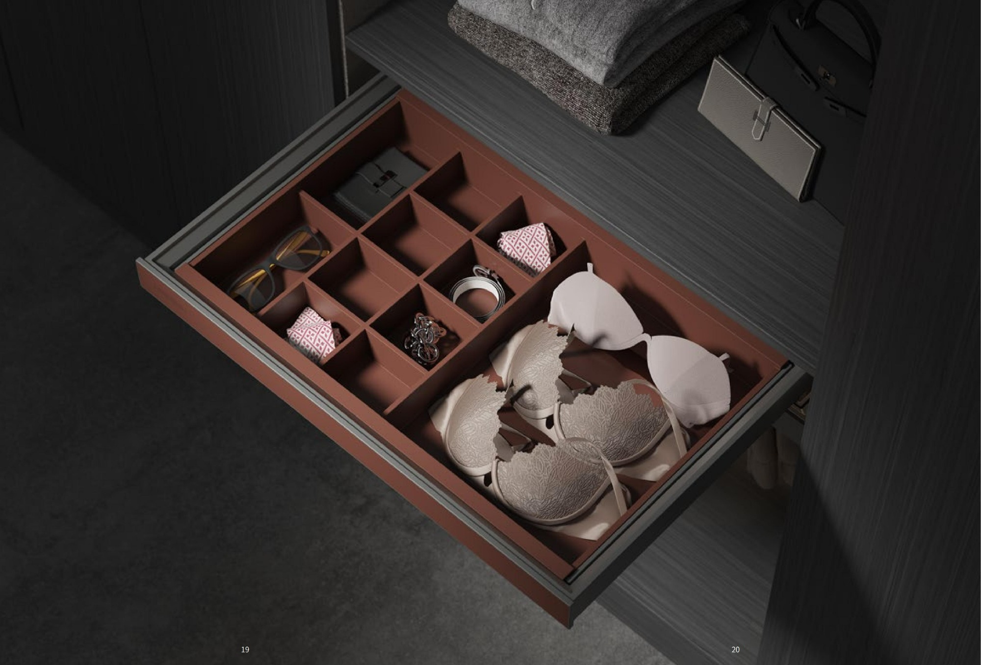 Simple Clothes Wardrobe For Bedroom Dressing Room Walk-in Red Closets ...