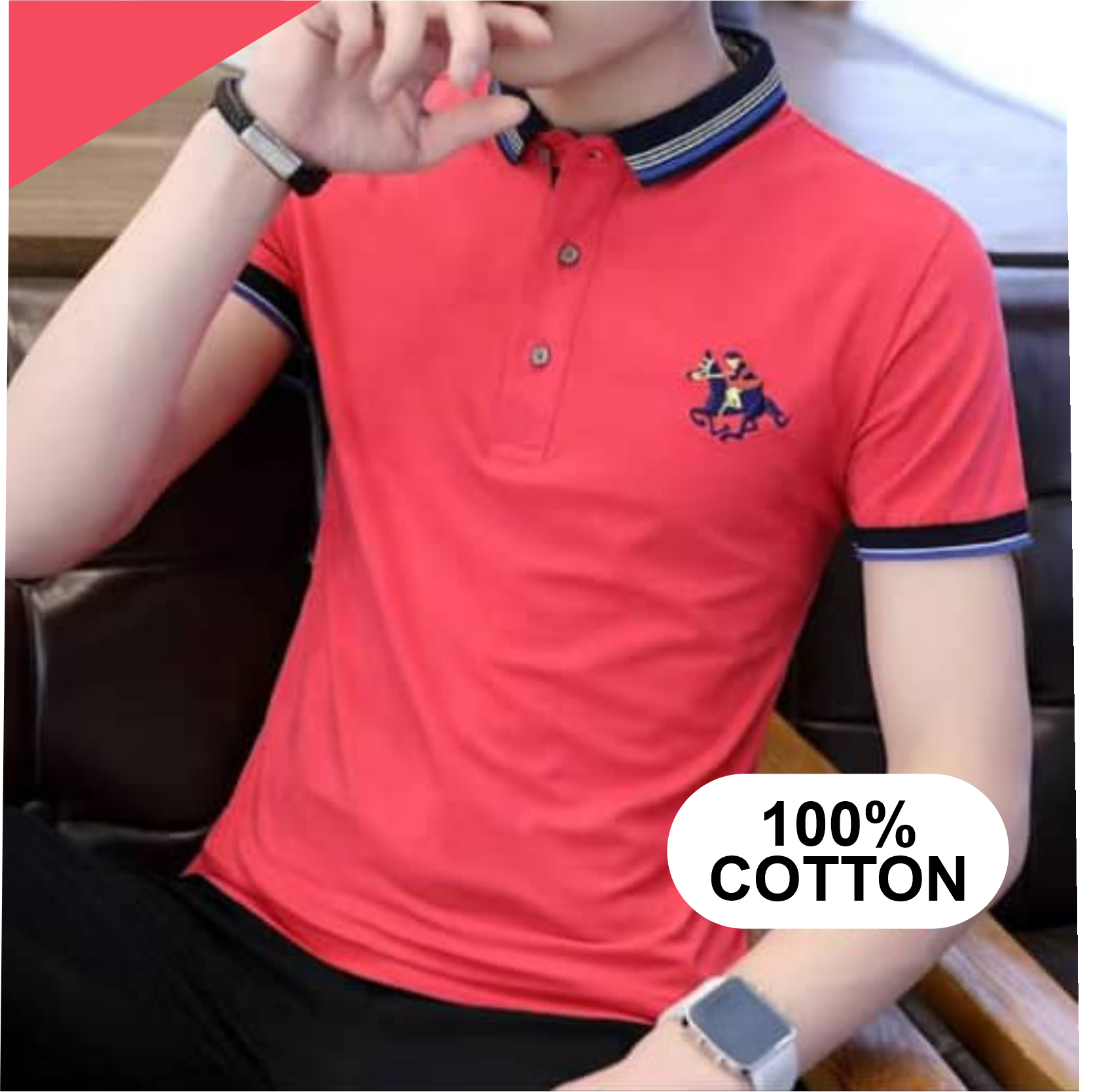 Men's Polo Shirts - Red