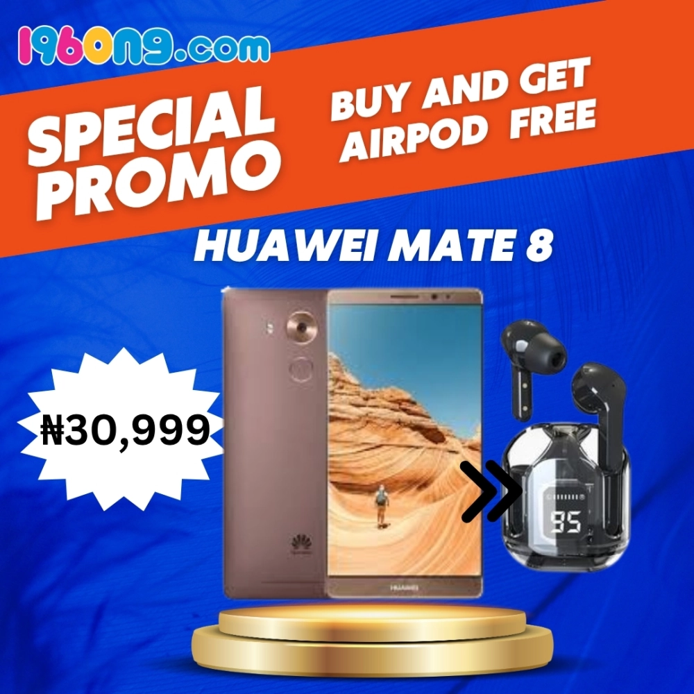 Huawei Mate 8 - 64GB ROM, 4GB RAM (With free Airpod)