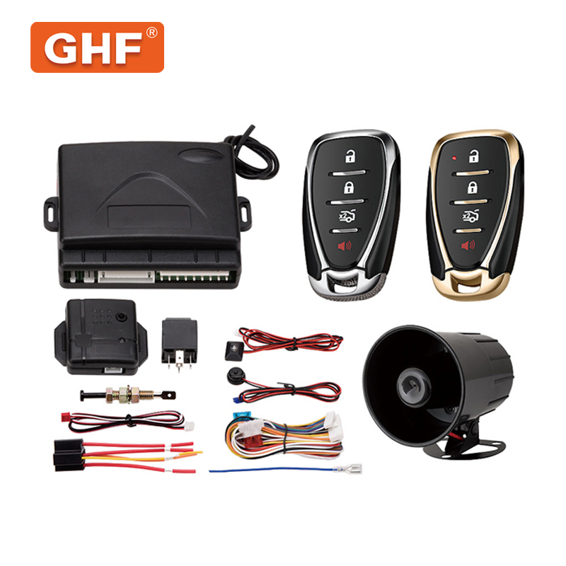 Anti-Hijacking DC 12V Universal Remote Engine Start One Way Car Alarm ...