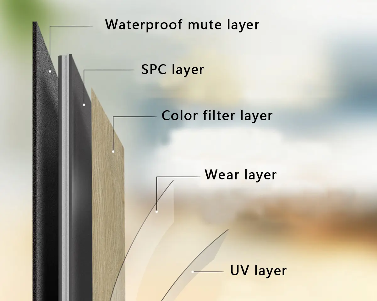 5.0MM SPC environmentally friendly zero formaldehyde floor