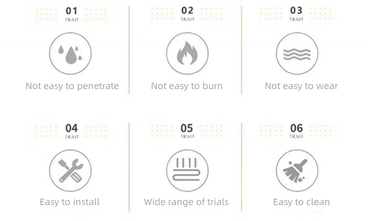 Non-directional homogeneous vinyl flooring