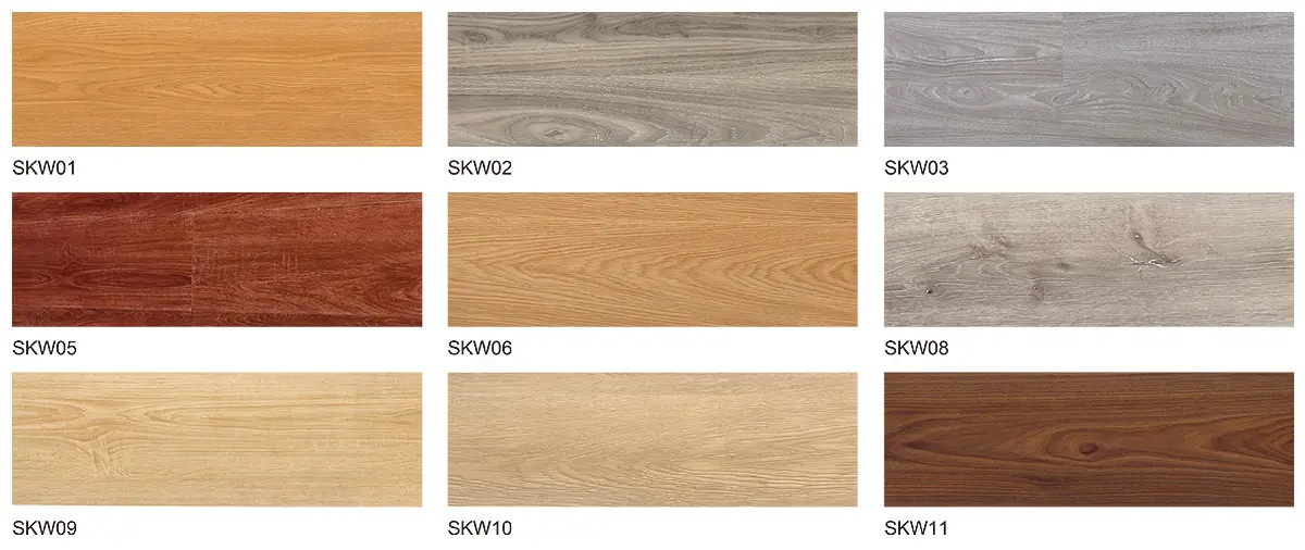 SPC floor with clear wood grain
