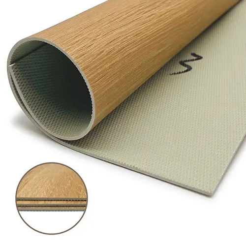 Imitation wood grain glue down PVC flooring -HAODIBAN