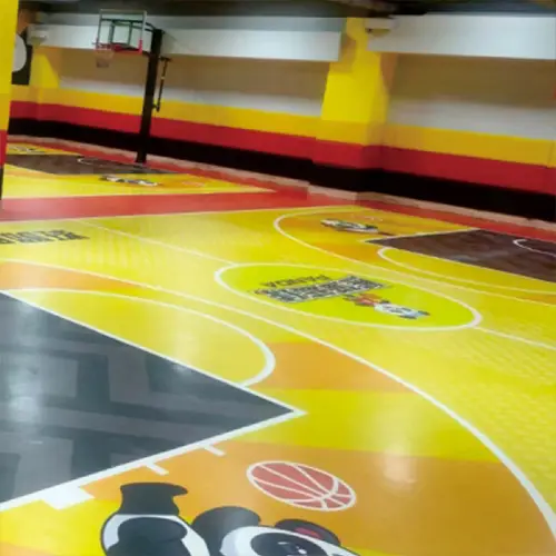 Indoor Basketball court Flooring Mat-Printable PVC Flooring
