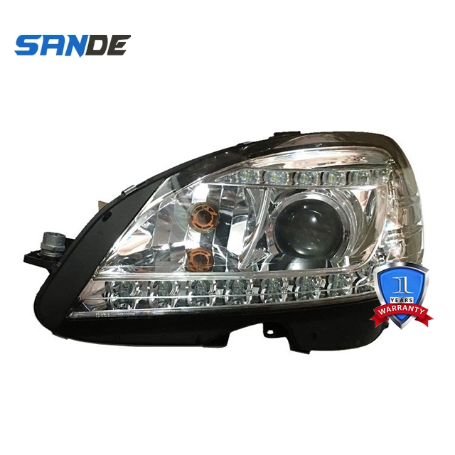 2009 Refit C Class Clear Pair HID Xenon W204 Headlight LED For Mercedes ...