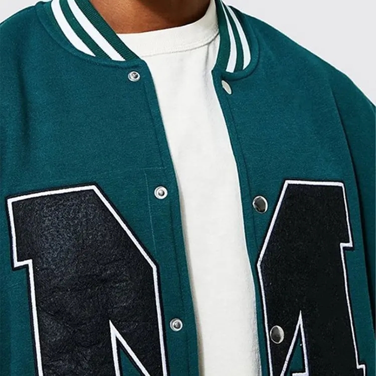 Custom Embroidery Leather Baseball Letterman Jacket Wholesale Big Men ...