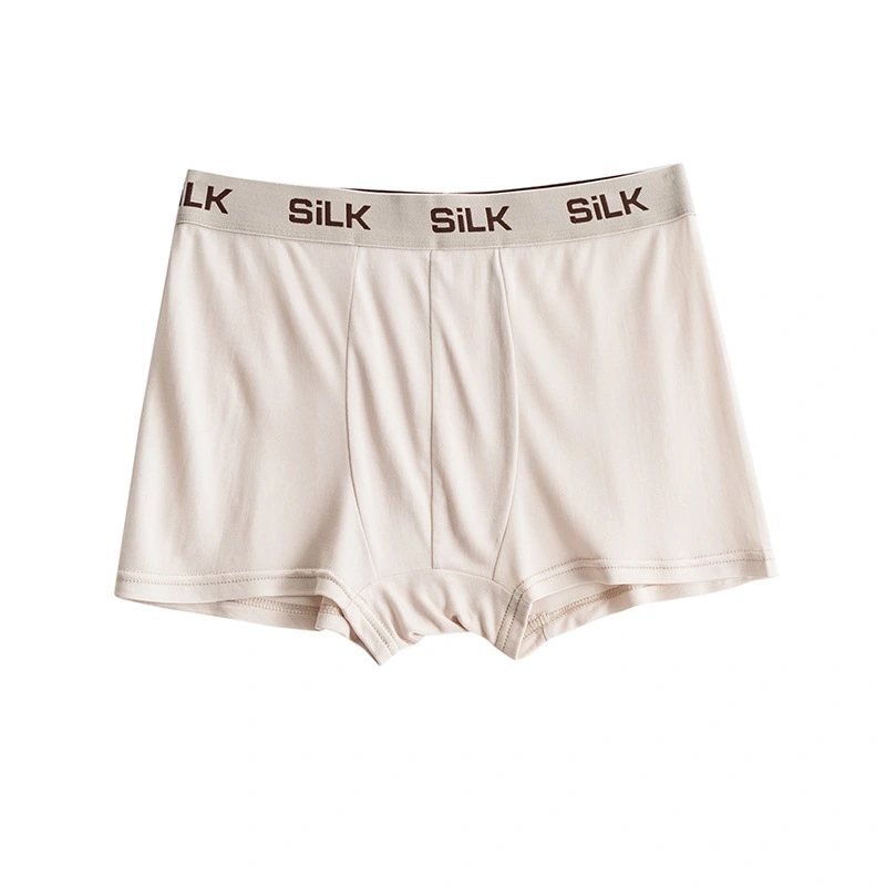 Men's 100% Mulberry Silk Knitted Boxer Shorts Underwear