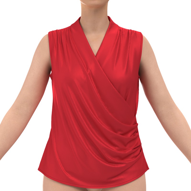 Women's 100% Silk Criss Cross Tops